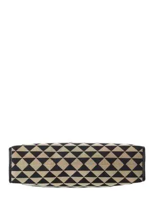 Prada Symbole Embroidered Tote Bag - Neutrals