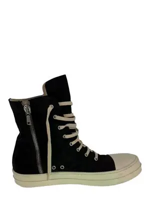 Rick Owens High-top Sneakers With Zip Pocket - Black