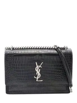 Saint Laurent Medium Sunset Shoulder Bag - Black