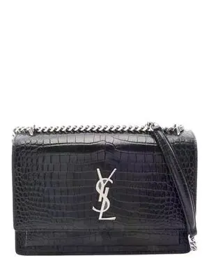 Saint Laurent Medium Sunset Shoulder Bag - Black