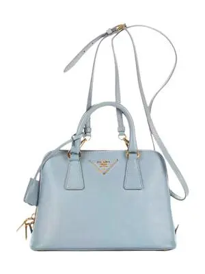 Prada Small Promenade Saffiano-leather Tote Bag - Blue