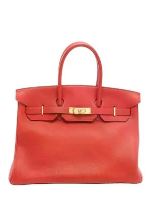 Hermès 2004 35 Birkin Tote Bag - Red