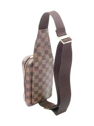 LOUIS VUITTON Louis Vuitton Damier Ebene Geronimos Body Bag Brown