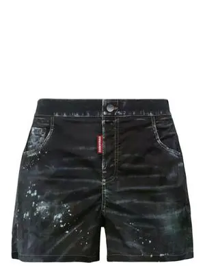 Dsquared2 Five-pockets Midi Swim Shorts - Black