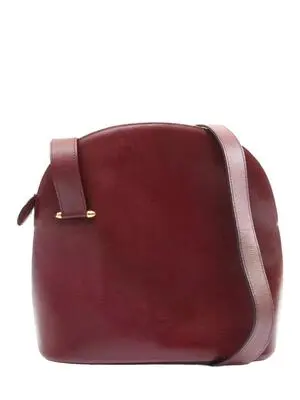 Cartier Burgundy Leather Shoulder Bag - Red