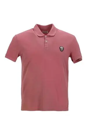 Alexander McQueen Skull-motif Cotton Polo Shirt - Pink