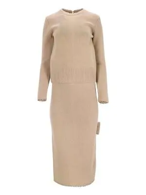 TOTEME Chain-trimmed Wool Set - Brown
