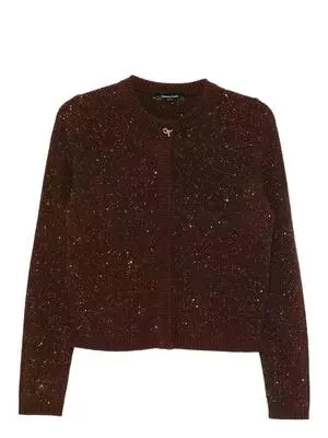 Fabiana Filippi Sequin Embellished Cardigan - Brown