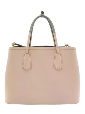 Prada Saffiano Cuir Double Tote Bag - Pink