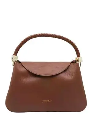 COCCINELLE Braided-handle Leather Shoulder Bag - Brown