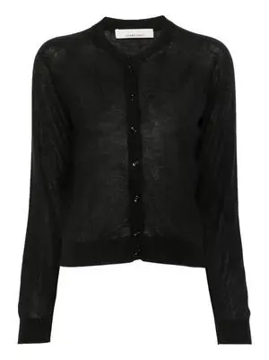 Liviana Conti Crew Neck Long Sleeve Cardigan - Black