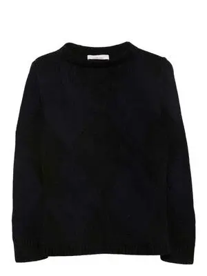 LIVIANA CONTI Liviana Conti Black Ribbed Trim Knitted Sweater