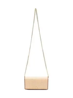 Ralph Lauren Woven-design Chain-strap Clutch Bag - Neutrals