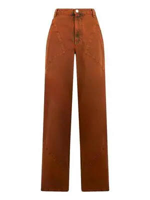 Alberta Ferretti Wide-leg Jeans - Orange