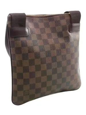 LOUIS VUITTON Damier Ebene Pochette Melville Messenger Bag - Brown