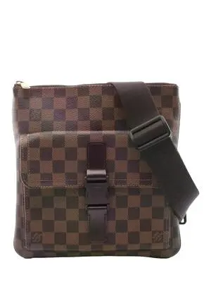LOUIS VUITTON Damier Ebene Pochette Melville Messenger Bag - Brown