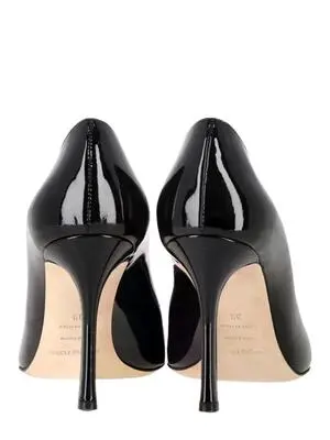 SERGIO ROSSI Patent Leather Pointed-toe Stiletto Pumps - Black