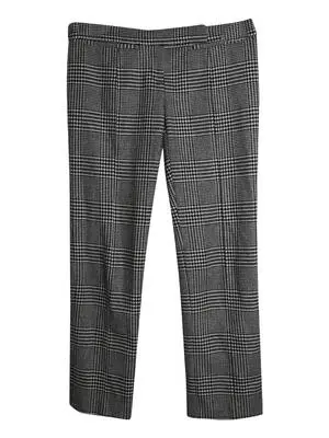 Alexander McQueen Houndstooth Wool Trousers - Black