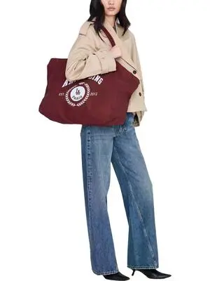 ANINE BING Leo Canvas Tote - Red