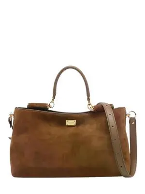 Dolce & Gabbana Vittoria Suede Tote Bag - Brown