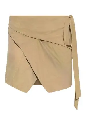 Isabel Marant Étoile Berenice Wrap-style Mini Skirt - Neutrals