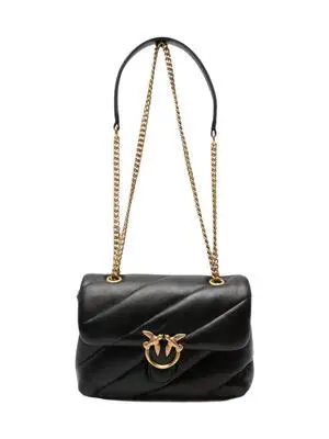 Pinko Love Birds Quilted Shoulder Bag - Black