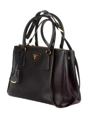 Prada Small Galleria Double-zip Tote Bag - Black