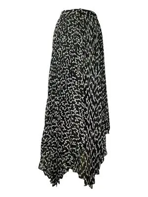 ISABEL MARANT VINTAGE Alena Asymmetric Pleated Skirt - Black