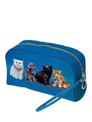 SELETTI Toiletpaper Kitty Gang Graphic-print Wash Bag - Blue