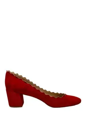 Chloé Lauren Scalloped Pumps - Red