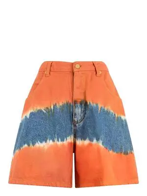 ALBERTA FERRETTI Tie-dye Denim Shorts
