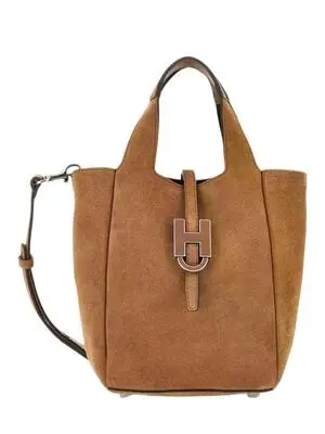 Hogan Mini Suede Tote Bag - Brown