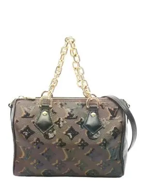 LOUIS VUITTON 2010s Monogram Sequin-details Mini Tote Bag - Brown