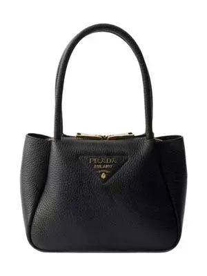 Prada Leather Mini Handbag - Black