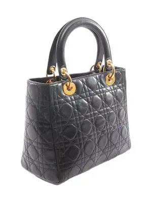 Dior 2000s Lady Cannage Handbag - Black