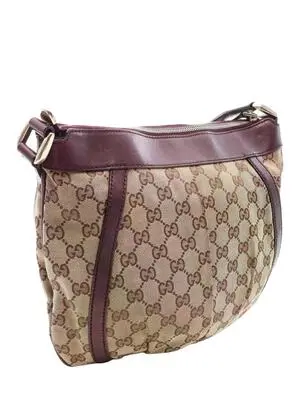 Gucci Beige Gg Monogram Canvas Shoulder Bag - Neutrals