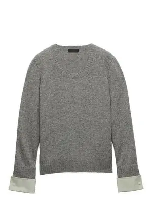 Prada Shetland Wool Scoop-neck Sweater - Grey