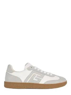 Balmain Swan Smooth Leather And Suede Trainers - Grey