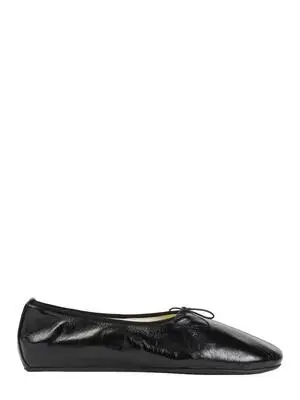 Phoebe Philo Gathered Leather Ballerinas - Black