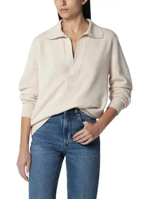 Victoria Beckham Genevieve Cashmere Blend Polo Sweater - Beige