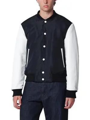 Givenchy Navy/white Satin Varsity Jacket - Multicolor
