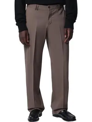 PT TORINO Taupe Wool-blend Trousers - Grey