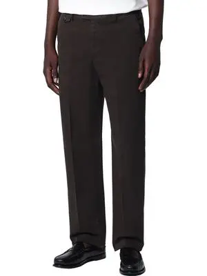 PT TORINO Dark Cotton Trousers - Brown