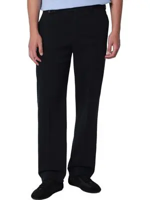 PT TORINO Navy Cotton Trousers - Blue
