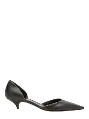 THE ROW The Row Liisa D'Orsay Pumps In Suede Brown
