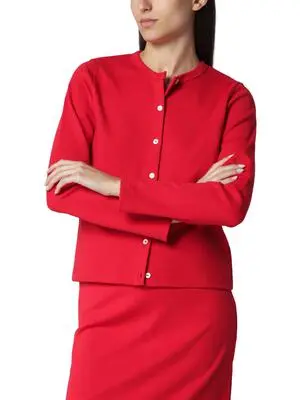FLORE FLORE Poppy Organic Cotton Cardigan By - Red