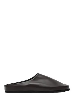 Dear Frances Leather Vico Mules - Brown