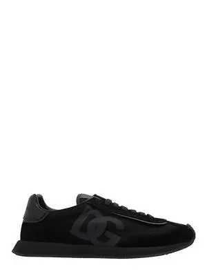 Dolce & Gabbana Dg Cushion Sneaker Suede And Mesh - Black