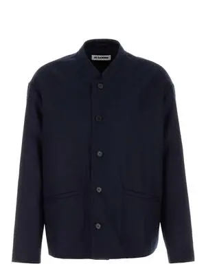 JIL SANDER Midnight Wool Jacket - Blue