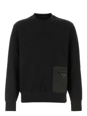 Prada Stretch Jersey Sweatshirt - Black